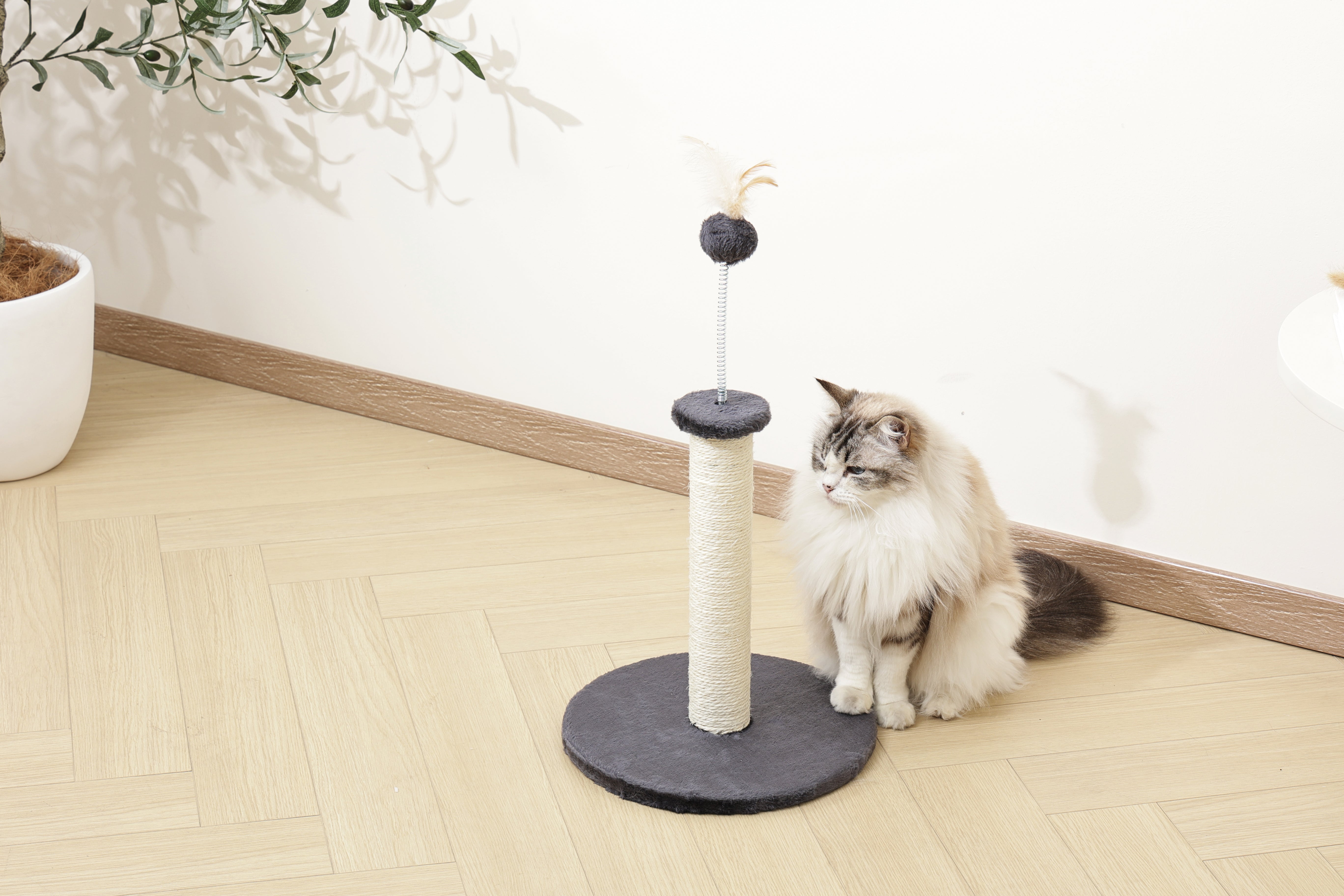 MY SECOND CAT TREE Feather Dark Grey – M-PETS