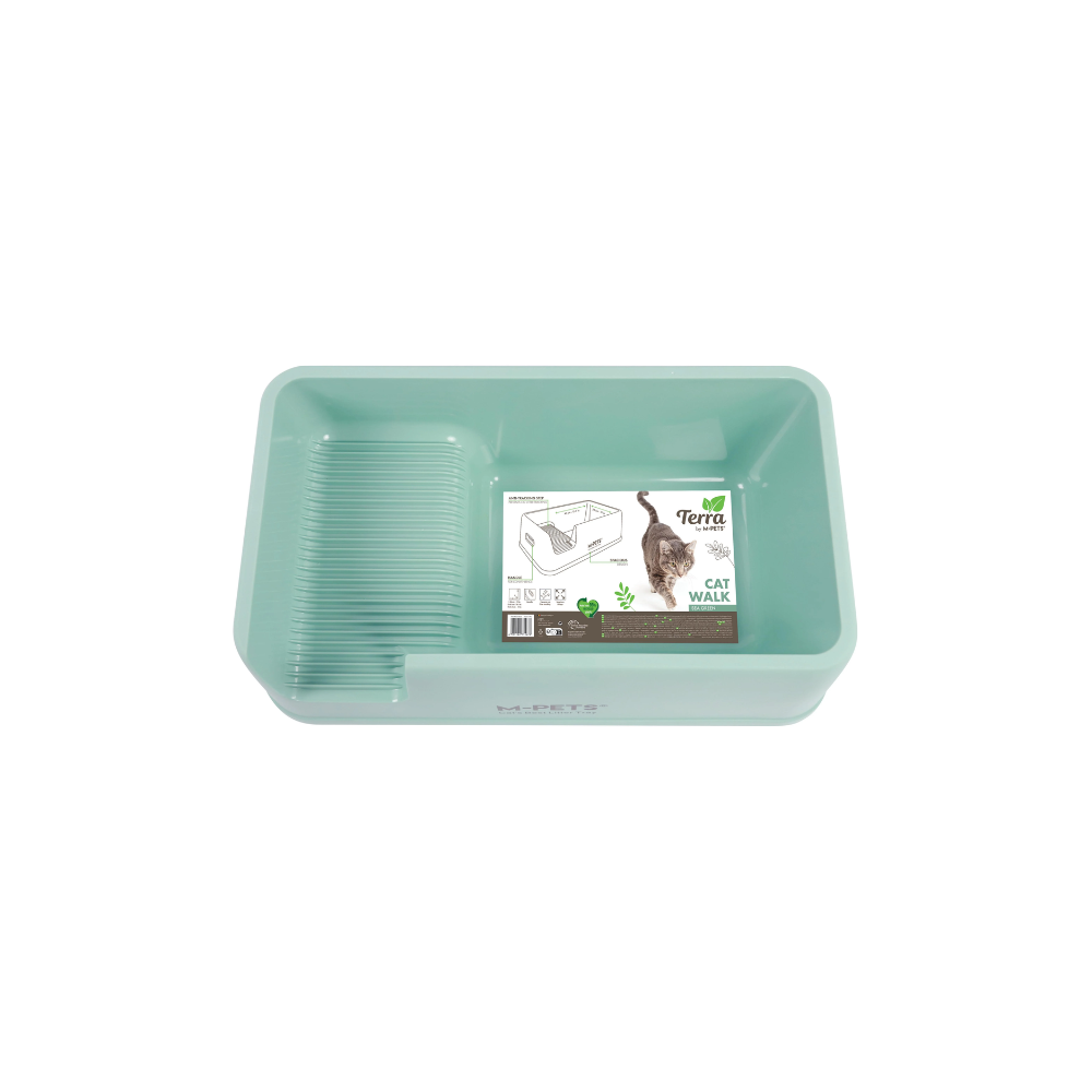 TERRA CAT WALK Cat Litter Tray Sea Green – M-PETS