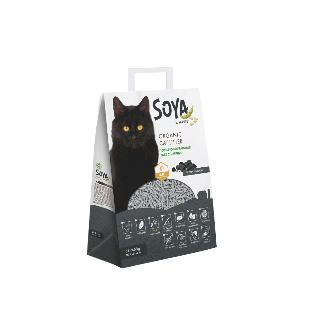 SOYA Cat Litter CHARCOAL – M-PETS